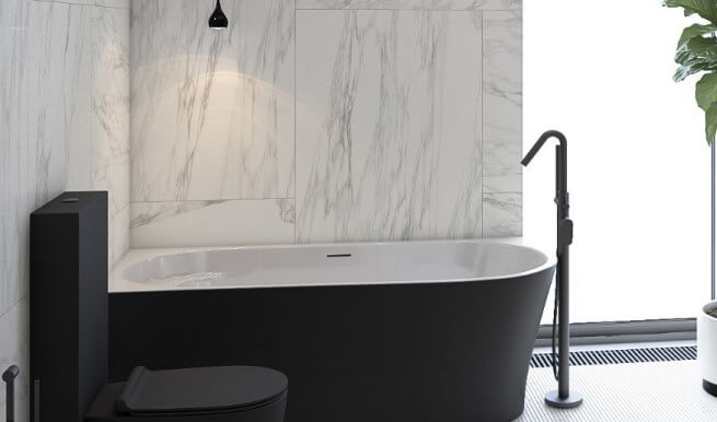 Ванна из искусственного камня Salini Sofia Corner R RAL 9011 S-Stone 102524MRH RAL 9011 170x85 ...