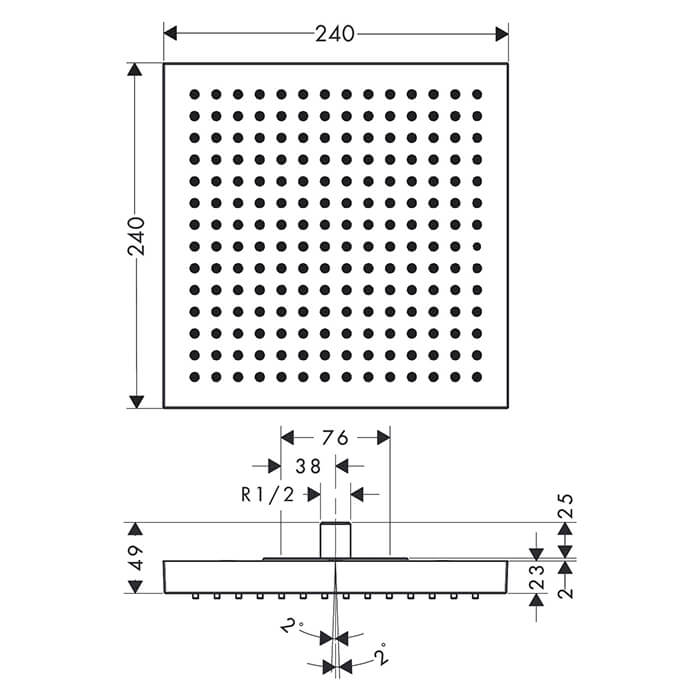 Верхний душ Axor Shower Collection 10924990 купить в Краснодаре.